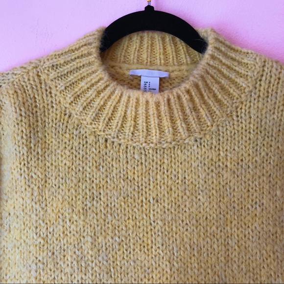H&M | Sweaters | Hm Yellow Oversized Sweater | Poshmark